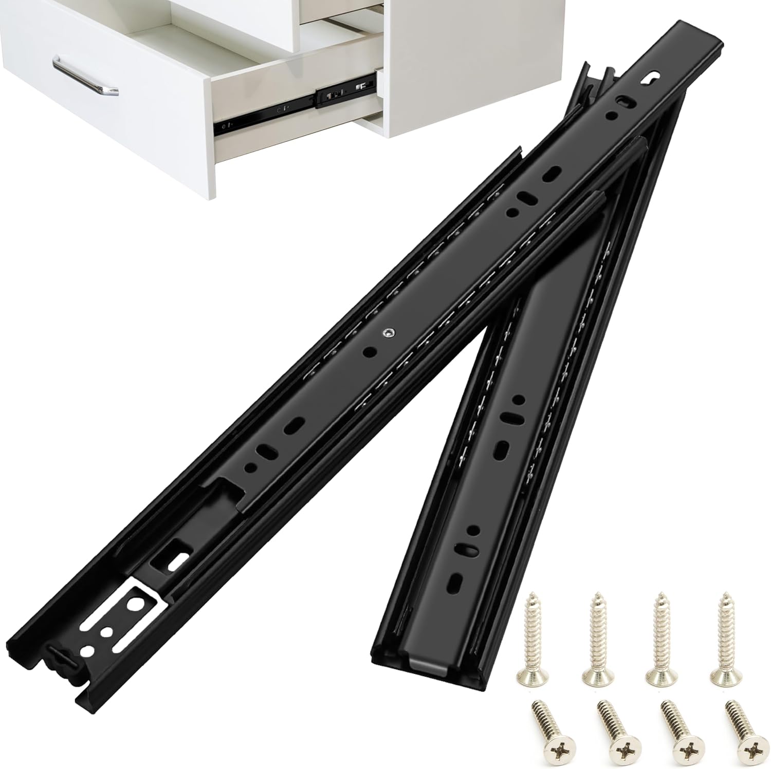 6 Inch Drawer Slides, Soft Self Close Full Extension Ball Bearing ...