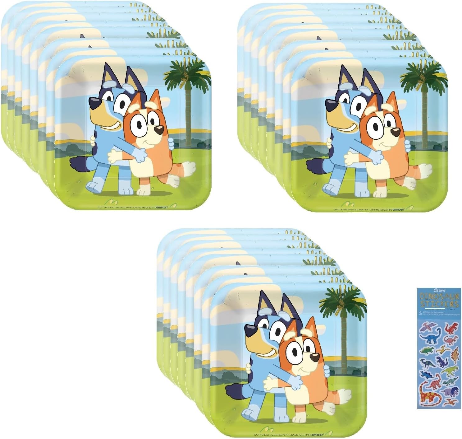 Amazon.com: Amscan Bluey Party Supplies Pack Serves 16: Bluey Birthday ...