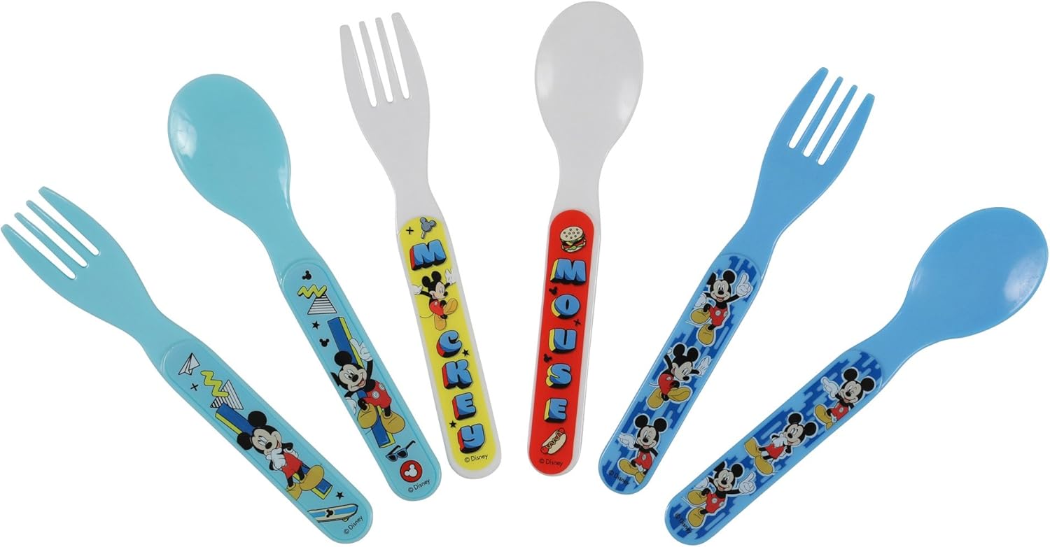Disney Mickey Mouse Fork and Spoon Set, Blue, 6 Count : Amazon.ca: Baby