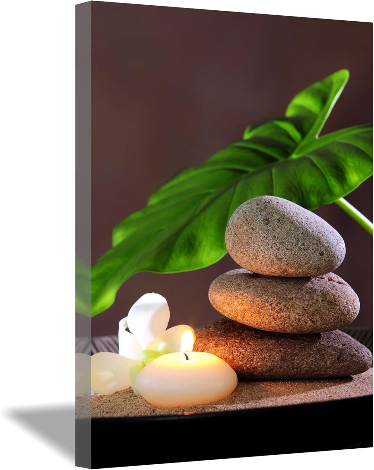 Amazon.com: CONVA FINE ART Zen Canvas Print Wall Art Zen Stone and ...