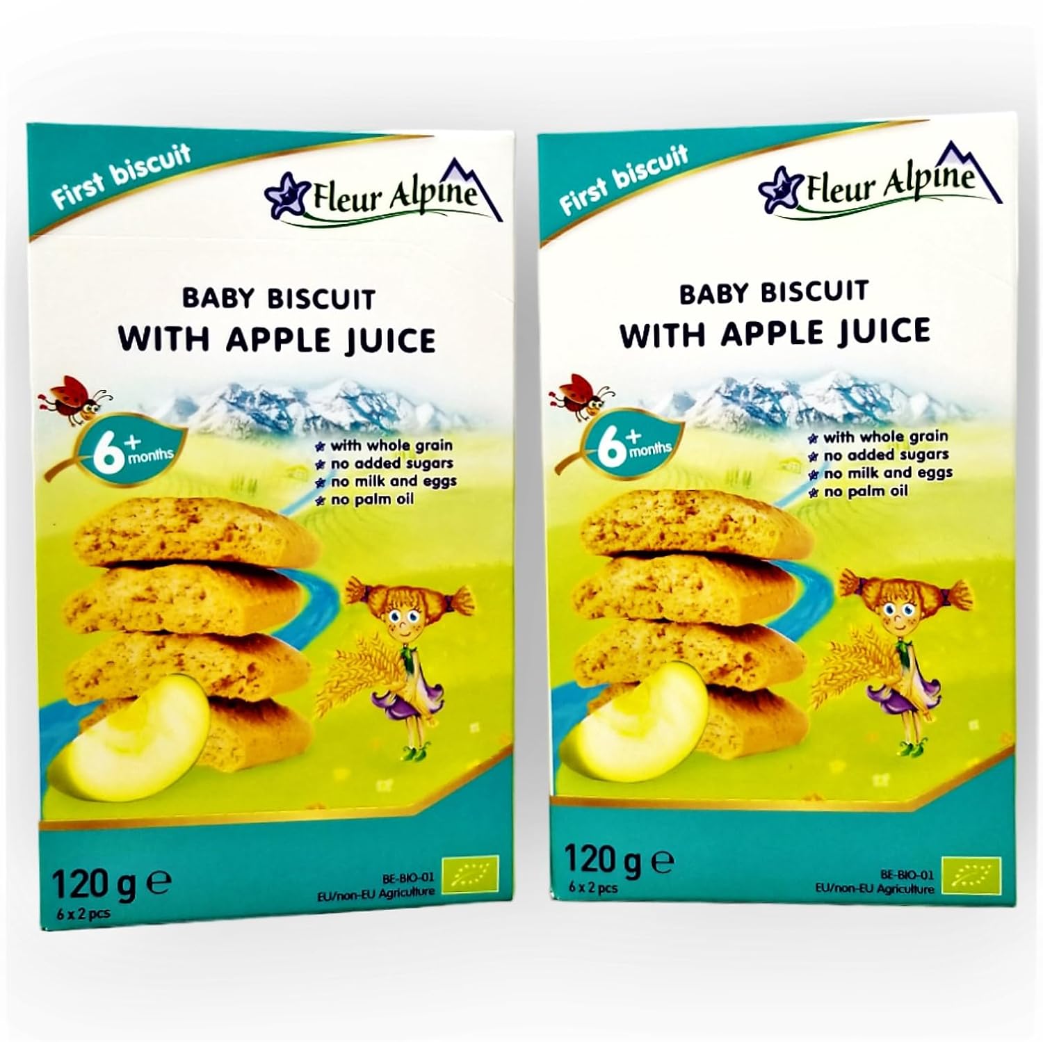 Amazon.com: Fleur Alpine Baby Biscuits with Apple Juice - from 6 months ...