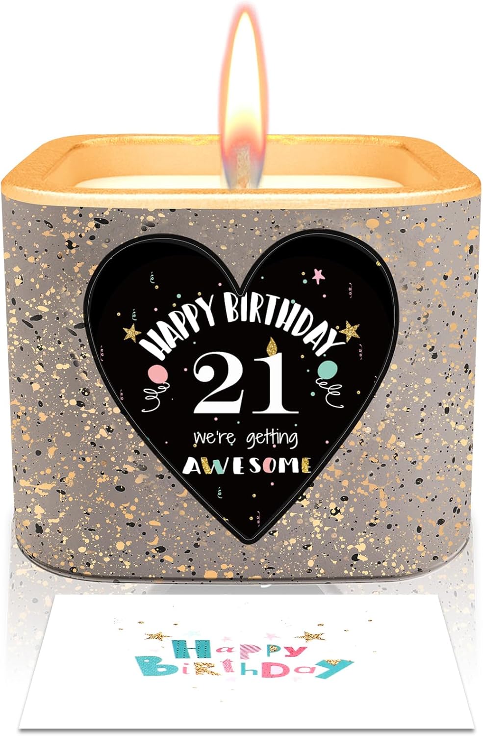 Amazon.com: ElekFX 21st Happy Birthday Candle, Birthday Candle for her ...