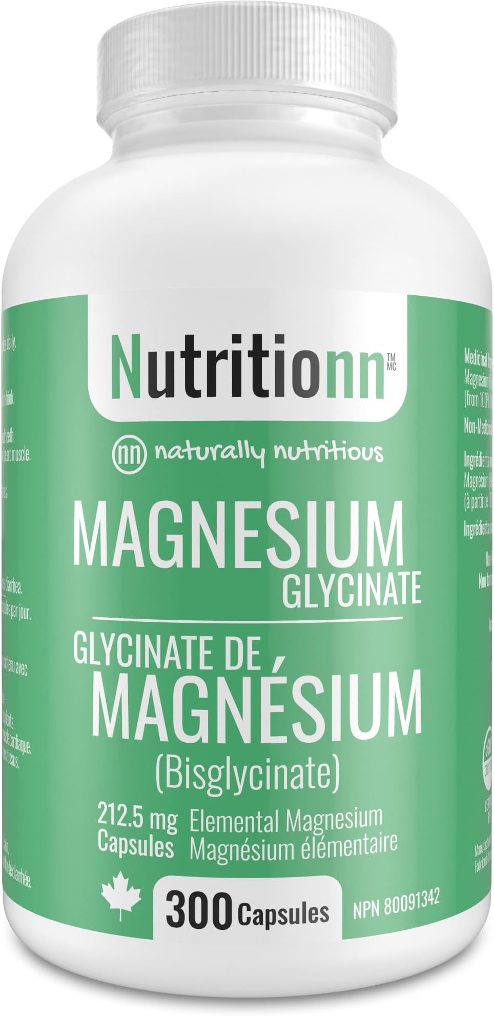 Amazon.com: Magnesium Glycinate Supplement - 300 Capsules x 212.5 mg ...