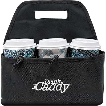 Amazon.com: Drink Caddy Portable Drink Carrier and Reusable Coffee Cup ...