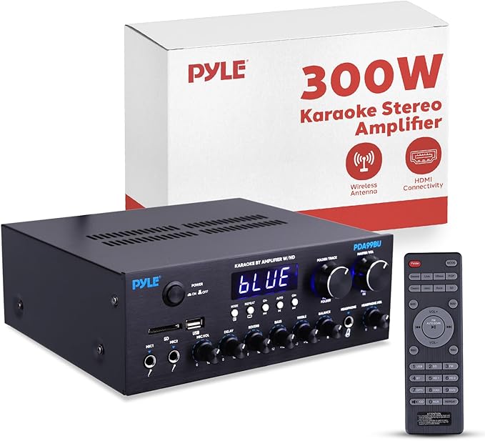 Amazon.com: Pyle Wireless Bluetooth Streaming Amplifier, 300W Multi ...