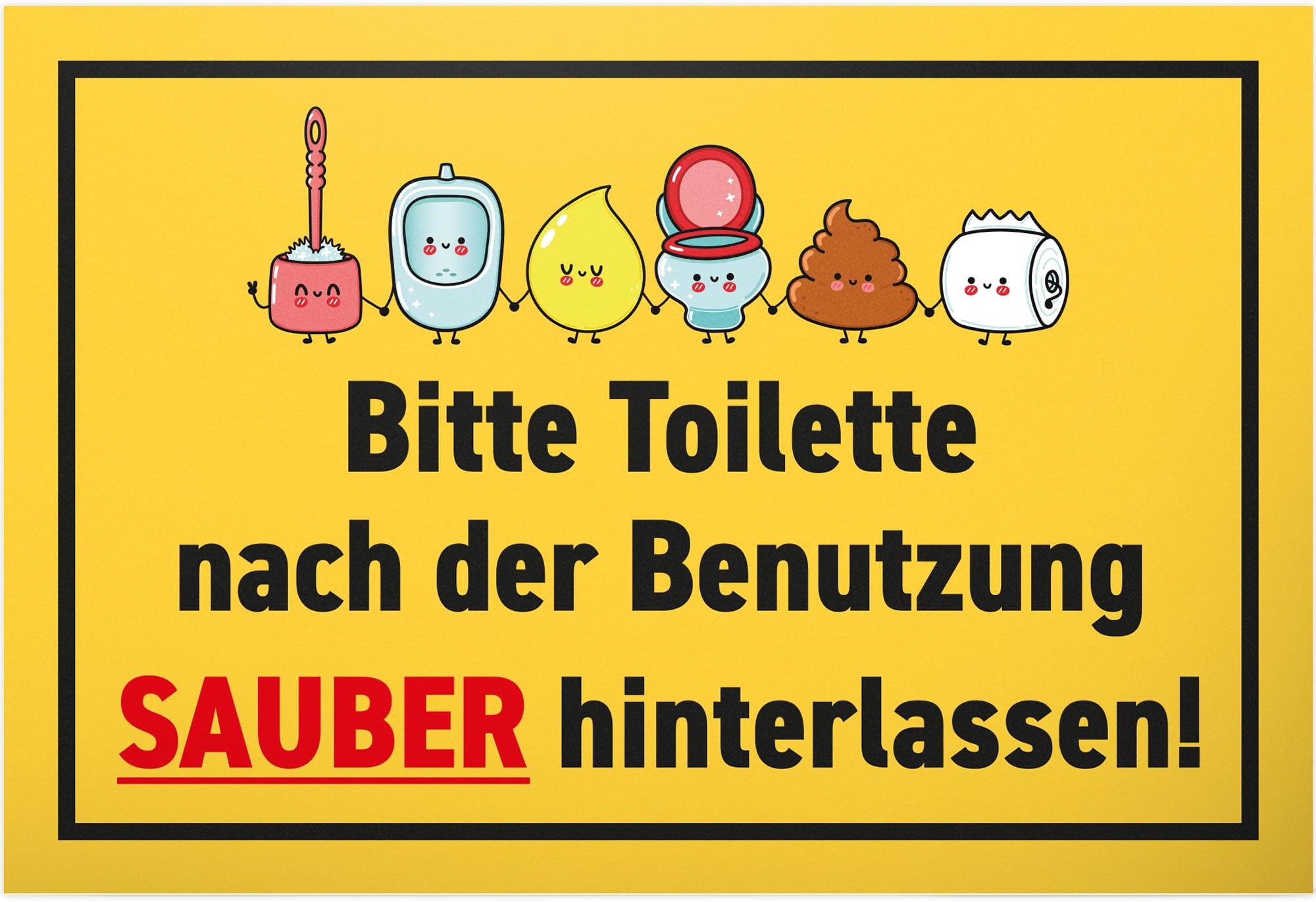DankeDir! Toilette sauber hinterlassen - 30 x 20 cm Schild ...
