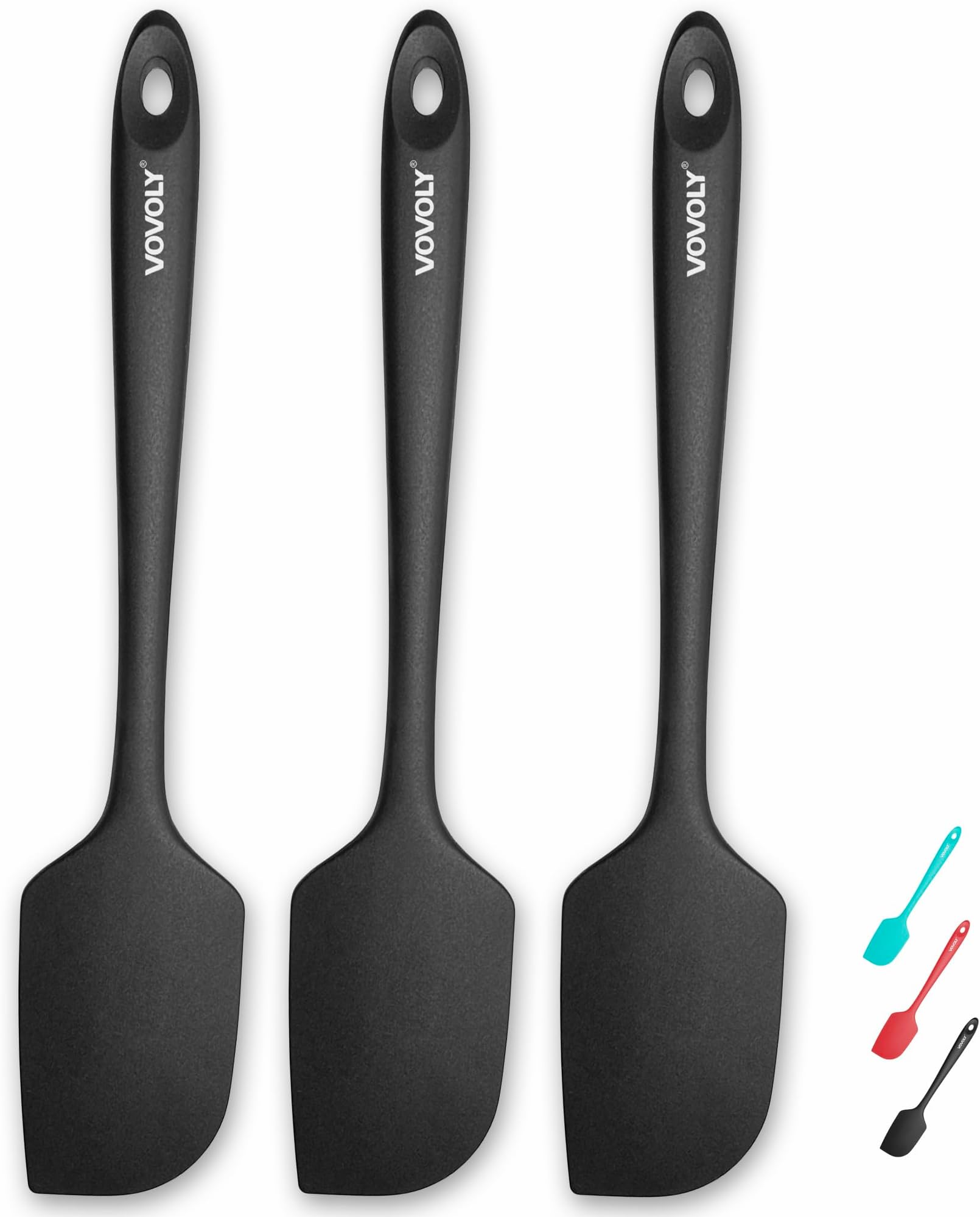 Amazon.com: 8.5 inch Silicone Spatulas One Piece Design-Heat Resistant ...