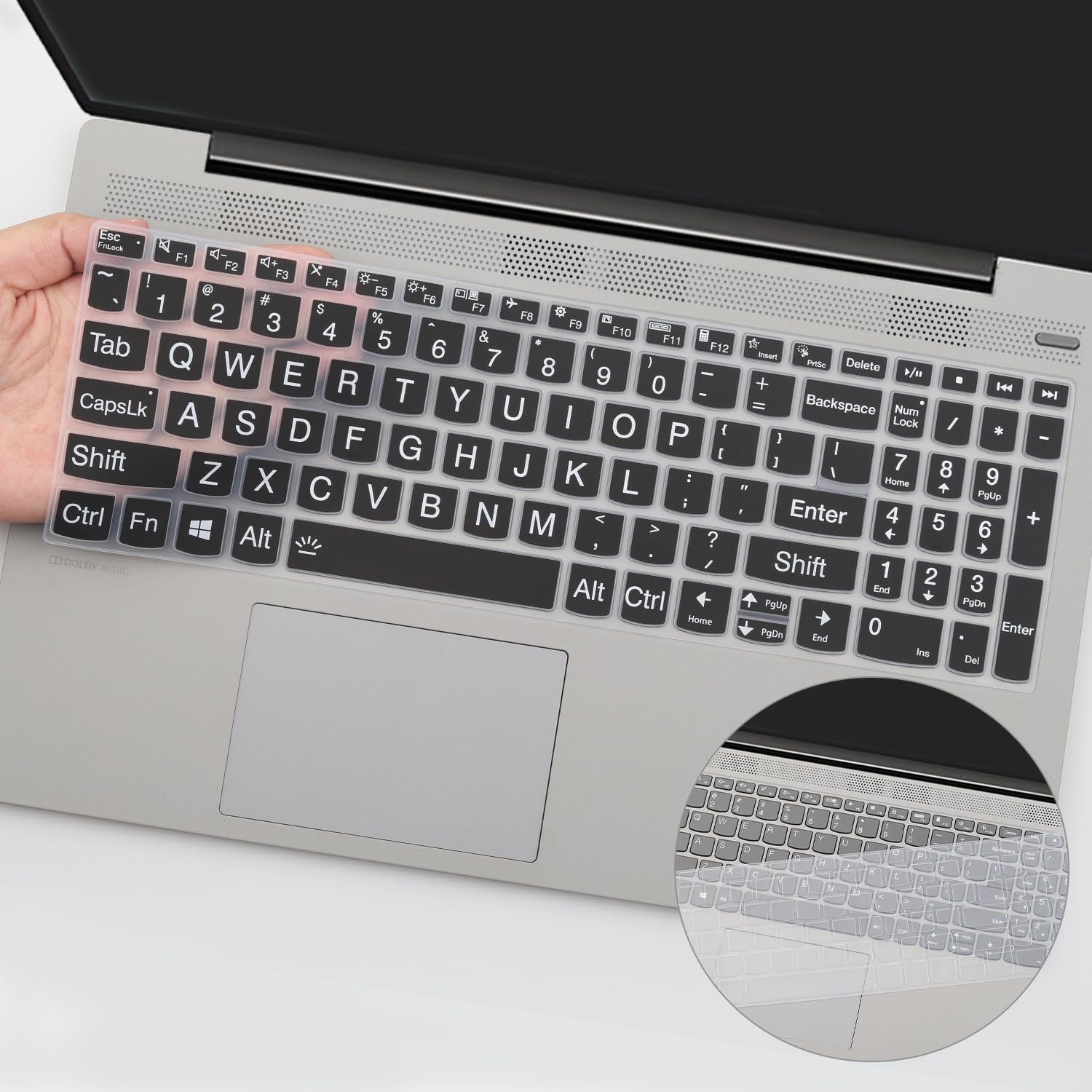 Amazon.com: 2PCS Keyboard Cover Large Letters for Lenovo V15 G4 G3 G2 ...