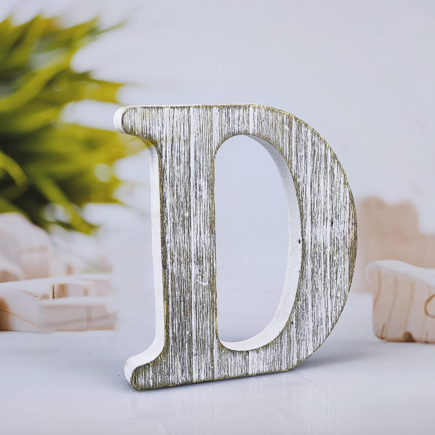 Amazon.com: WOODOUNAI 4 Inch Wood Letters Unfinished Rustic Wood Letter ...