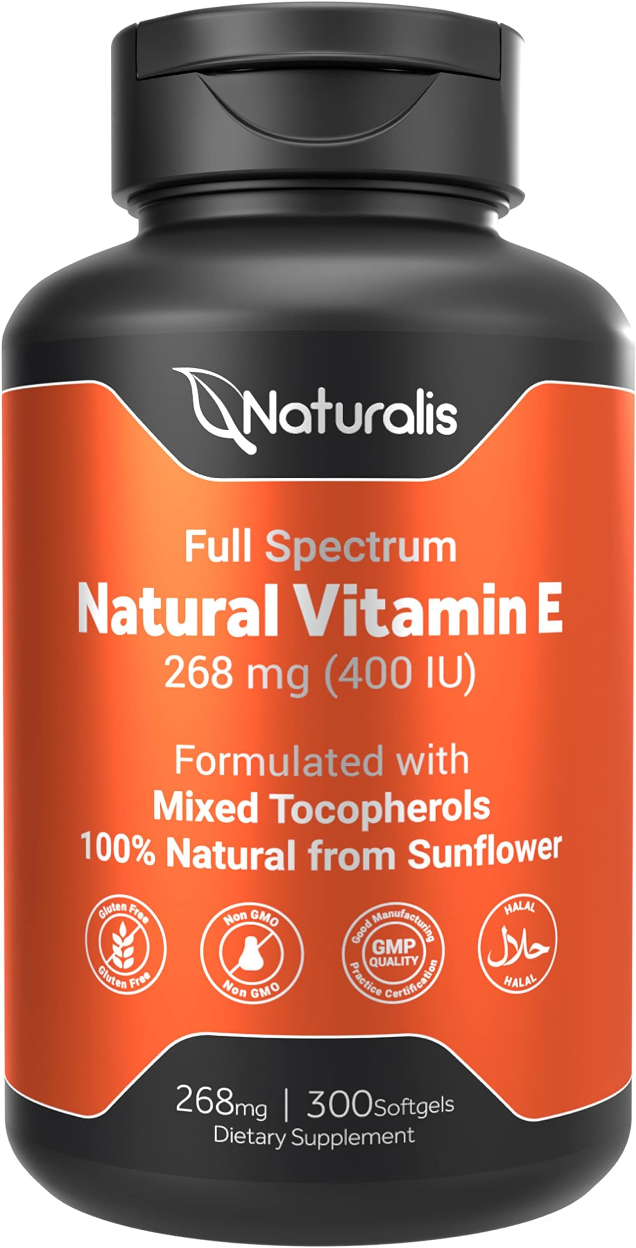 Amazon.com: Naturalis Sunflower Vitamin E 268mg (400 IU) with Mixed ...