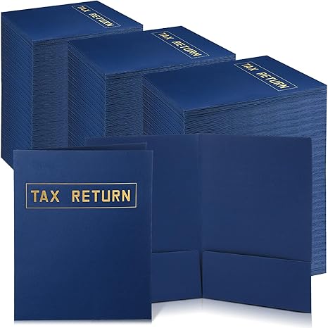 Amazon.com : Kosiz 200 Pcs Tax Return Folders Bulk 9 x 12 Inch 2 Pocket ...