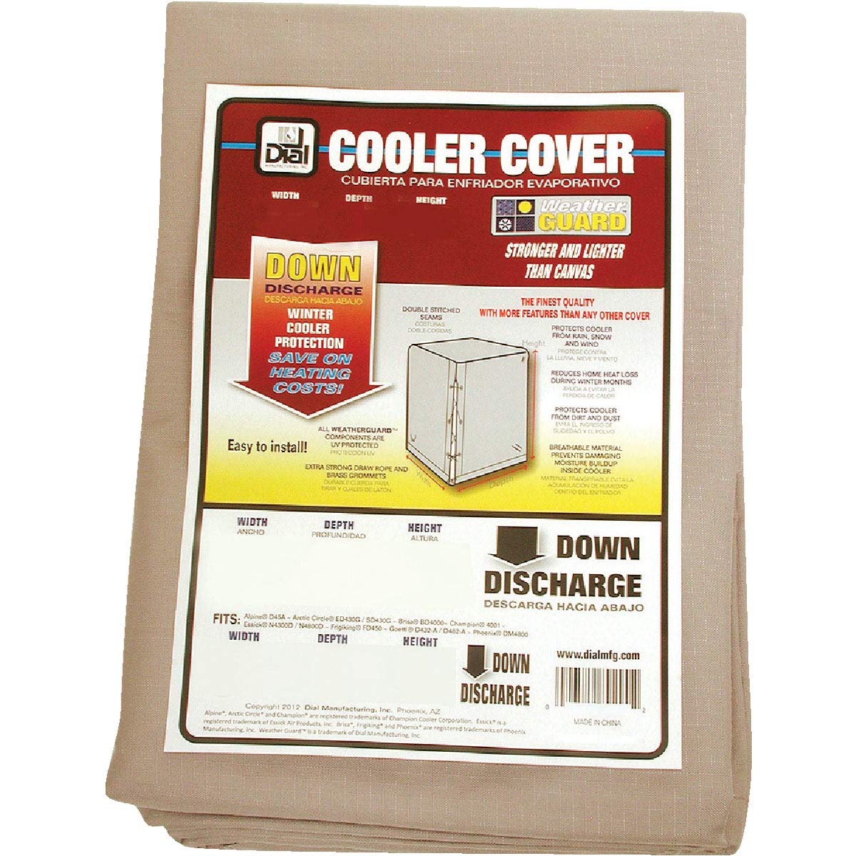 Amazon.com: PPS PACKAGING COMPANY C-5-D Canvas Evaporative Cooler Cover ...