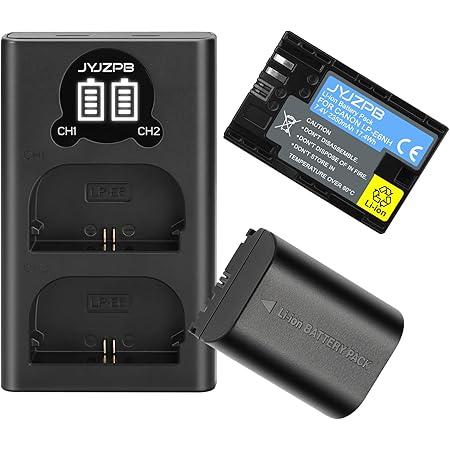 Amazon.com: BM Premium 2 Pack of LP-E6NH High Capacity Batteries and Dual Bay LCD Battery ...