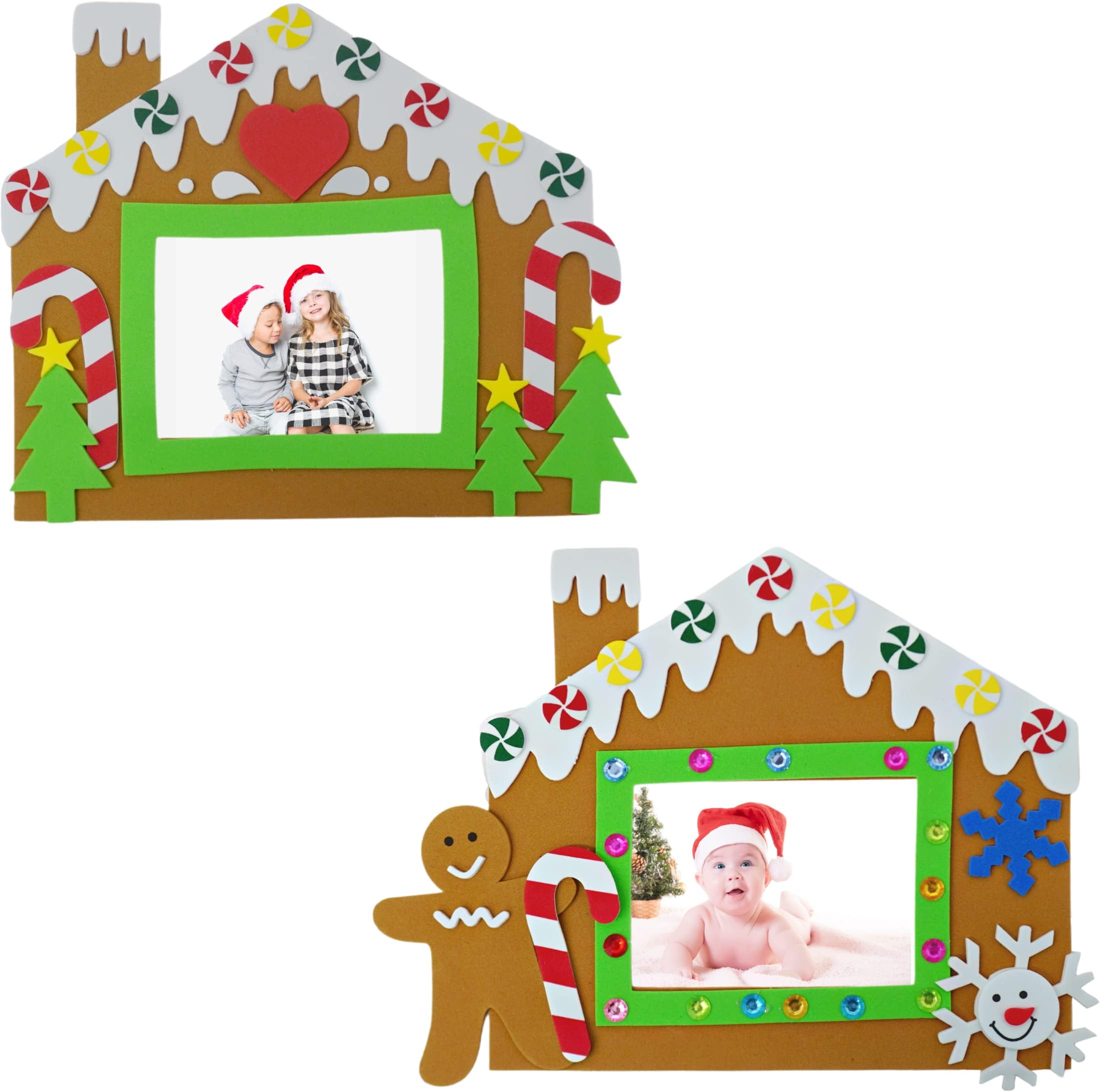 Amazon.com: 4E's Novelty Foam Gingerbread House Picture Frame Craft (12 ...