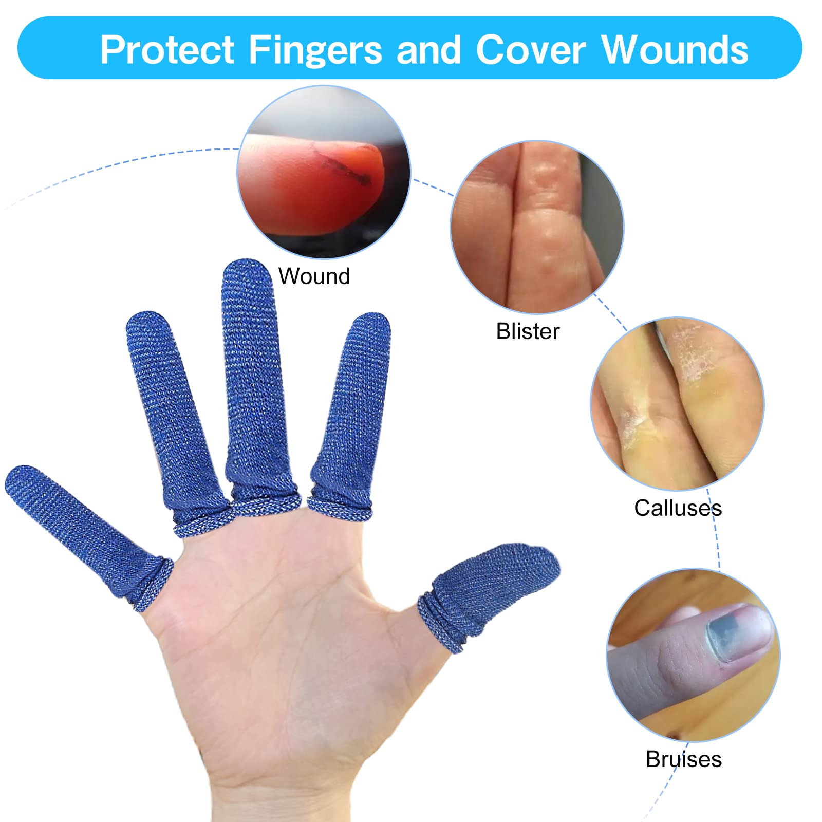 Finger Tape 30 PCS Finger Bandage Cots - Tubular Finger Protectors For ...