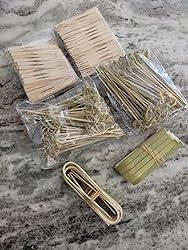 Amazon.com | 420pcs Cocktail Picks Set, Mini Bamboo Forks Bamboo Tongs ...