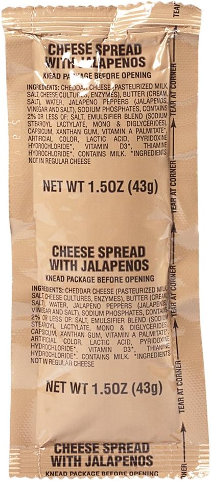 Amazon.com : MRE Accessory - Jalapeno Cheese Spread : Camping Freeze ...