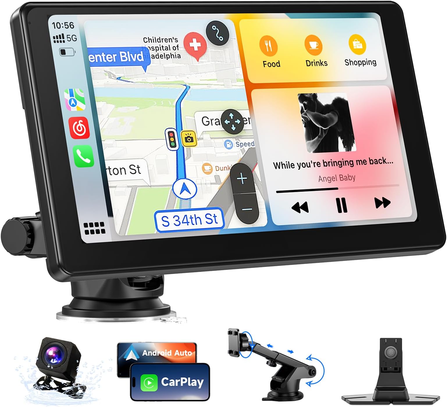 2025 Exklusivität Carplay Android Auto Display mit Stehende Halterung ...