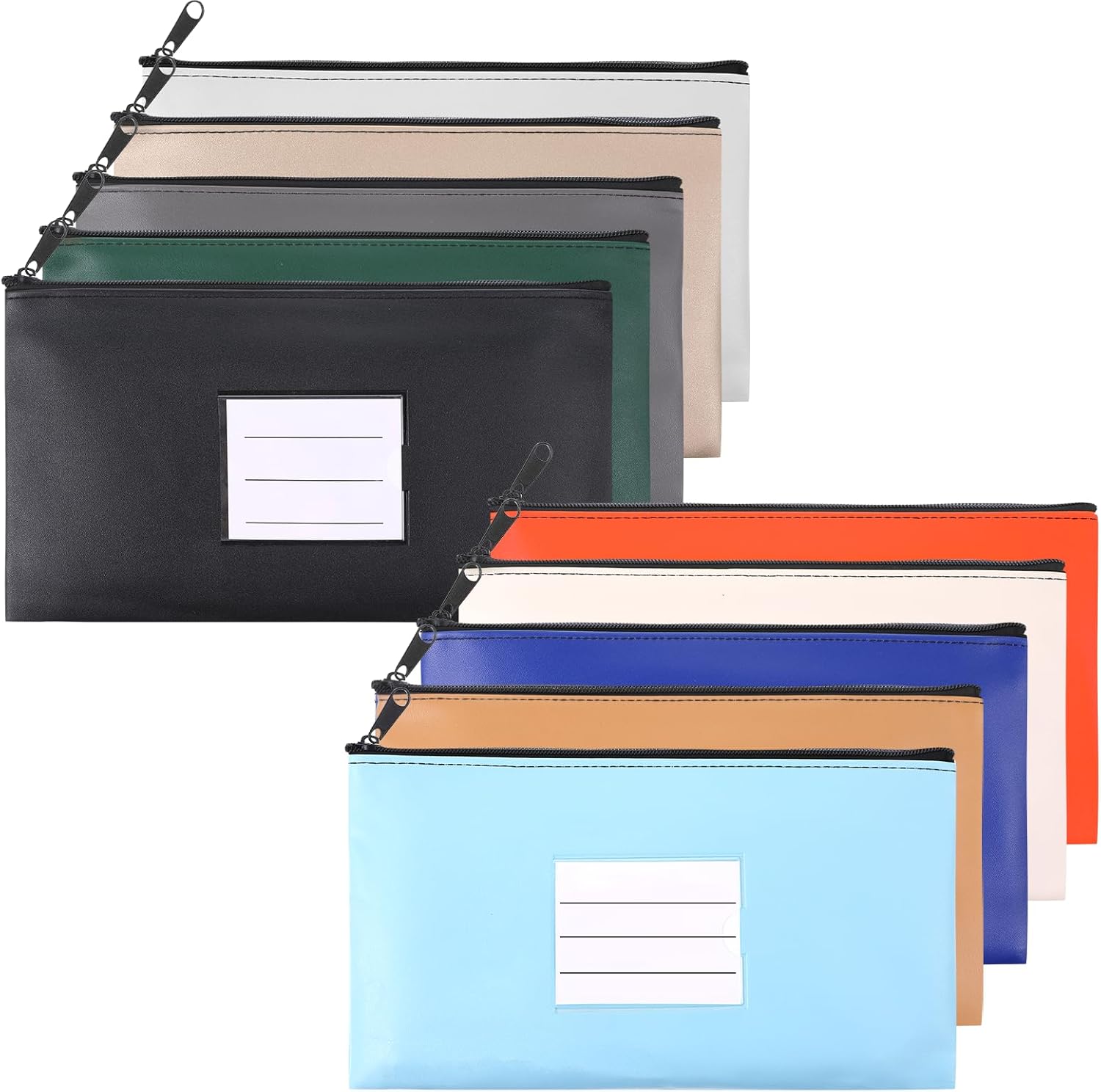 Amazon.com: 10 Pack Money Bags with Zipper for Cash, 11.25 x 6.25 ...