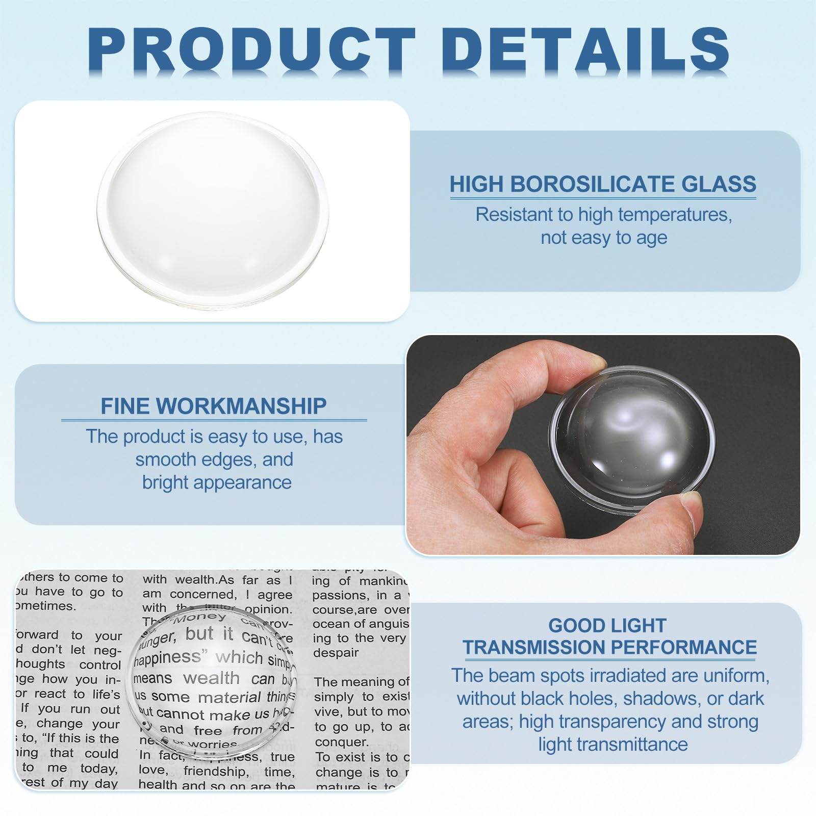 25mm Flat Convex Acrylic LED Lens 10 Pack 25mm Flat Convex Lenses - 10 ...