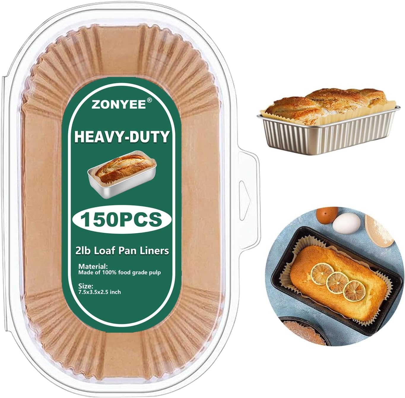 Loaf Tin Liners 2lb, Baking Tin Liners Cake Tin Liner for Baking Bread ...