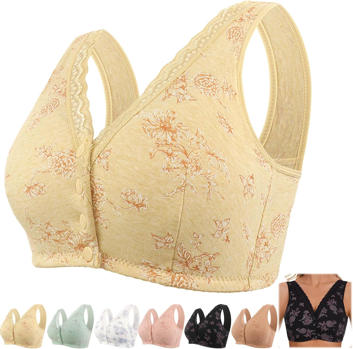 Bra Front Closure, Bras - Comfortable & Convenient Front Wrap Closure ...