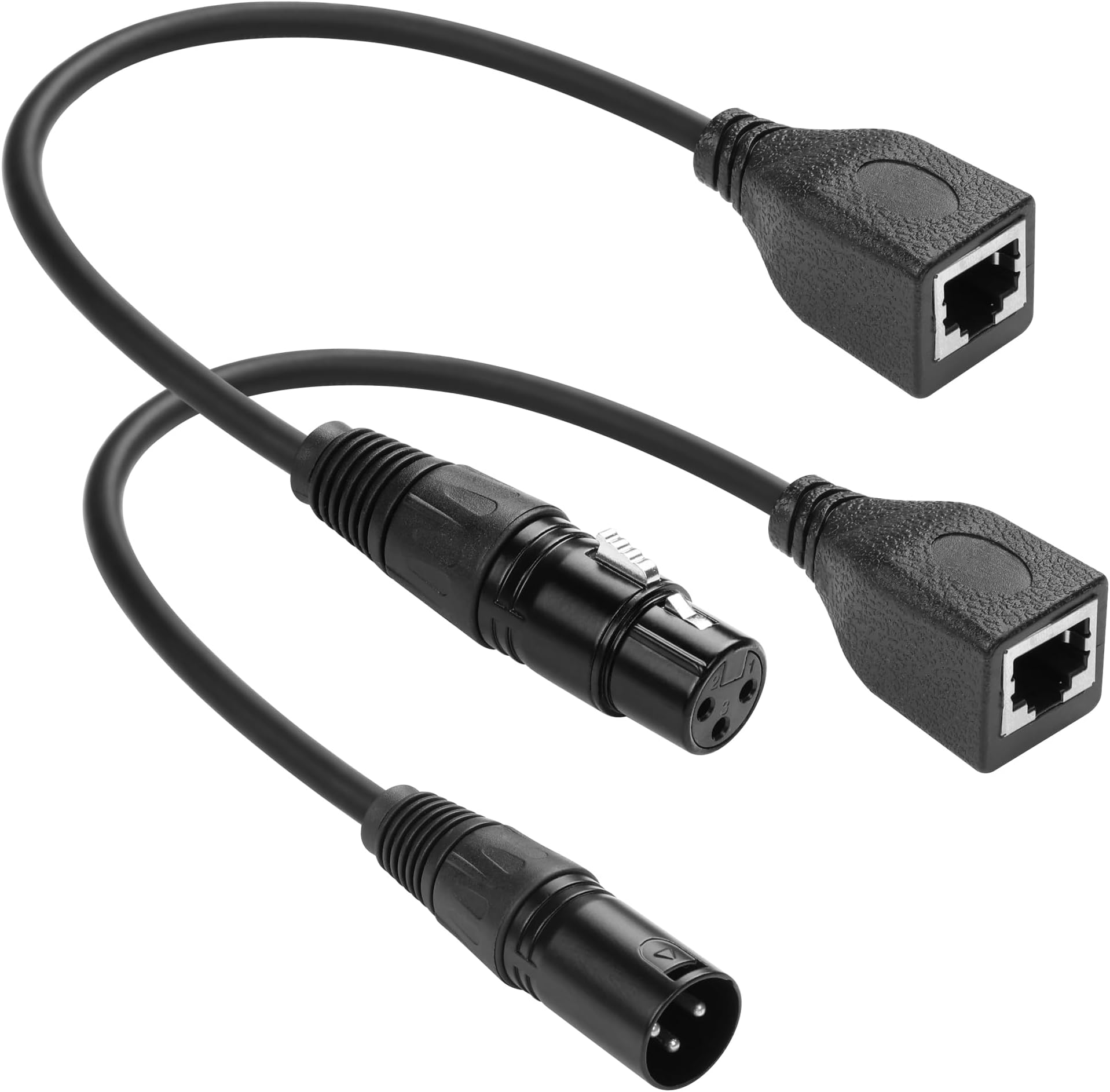 Amazon.com: JOLGOO 3 Pin XLR to RJ45 Adapter 1 Pair, RJ45 to XLR DMX ...