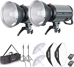 NEEWER 1200W Estudio Flash Estroboscópico Fotografía Kit Iluminación ...