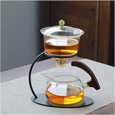 Amazon.com | Nuogo Semi Automatic Glass Teapot Set Tea Maker with ...