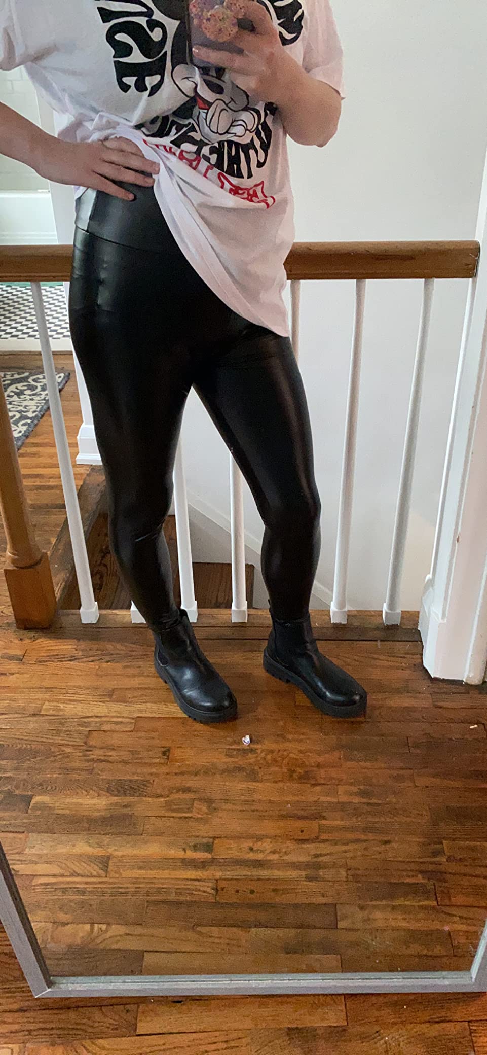 $9/mo - Finance Tagoo Women's Stretchy Faux Leather Leggings Pants ...