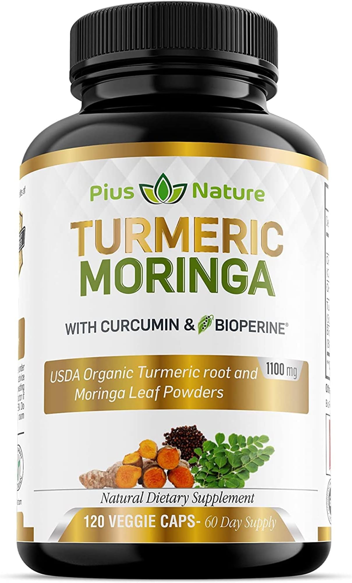 Amazon.com: PIUS NATURE Turmeric Moringa - Organic Turmeric Curcumin ...