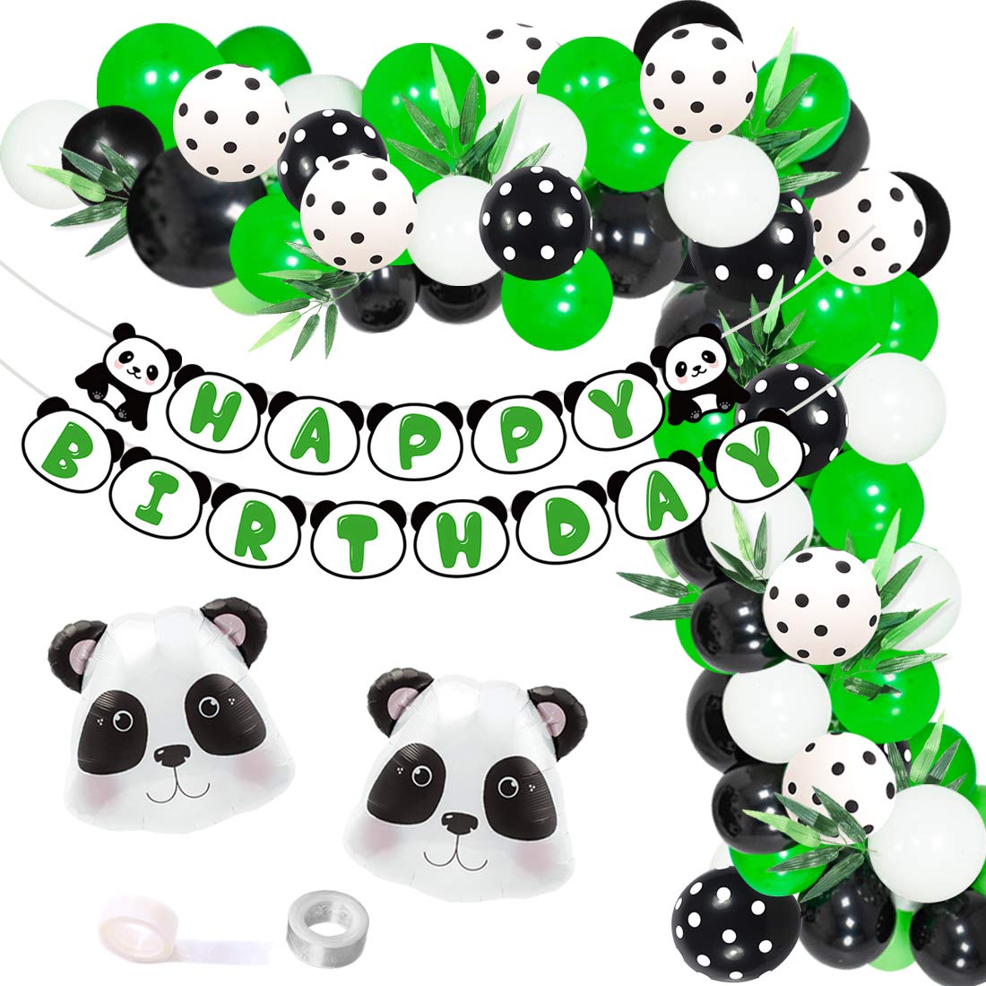 Buy Panda Birthday Decorations for Girls Boys Balloon Garland Kit ...