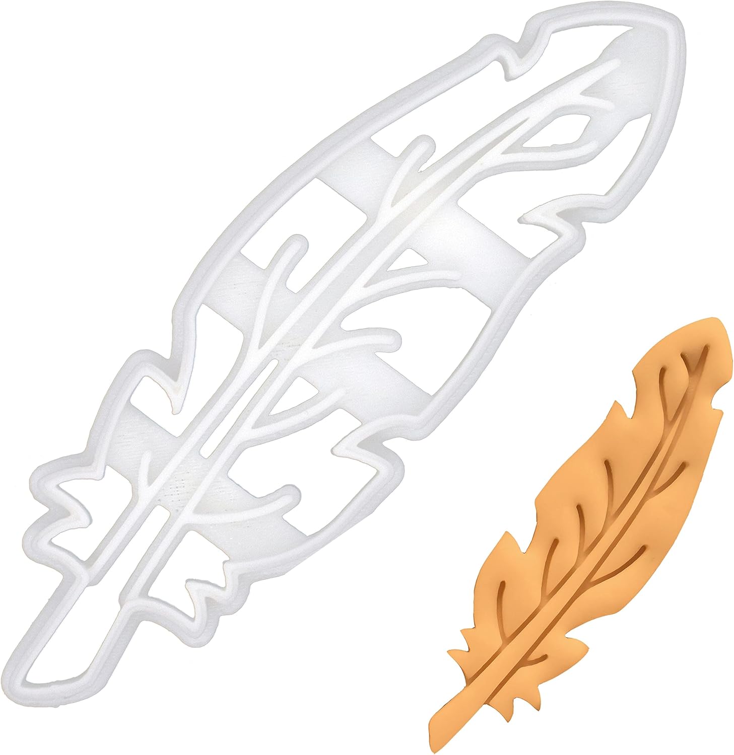 BAKERLOGY Feather Cookie Cutter - Detailed Biscuit Cutter Design for ...