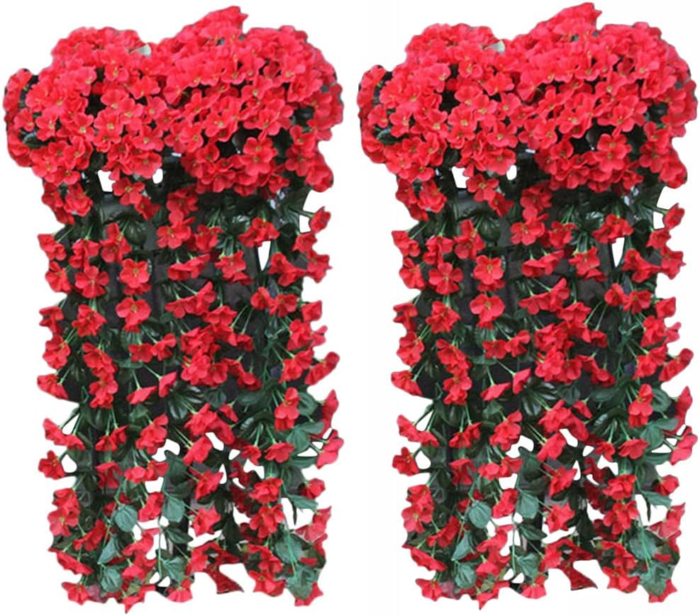 Amazon.com: Shirfloral 2 Pack 32” Artificial Hanging Plants Faux String ...