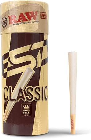 Amazon.com: RAW Cones Classic King Size - 50 Pack - Slow Burning Pre ...