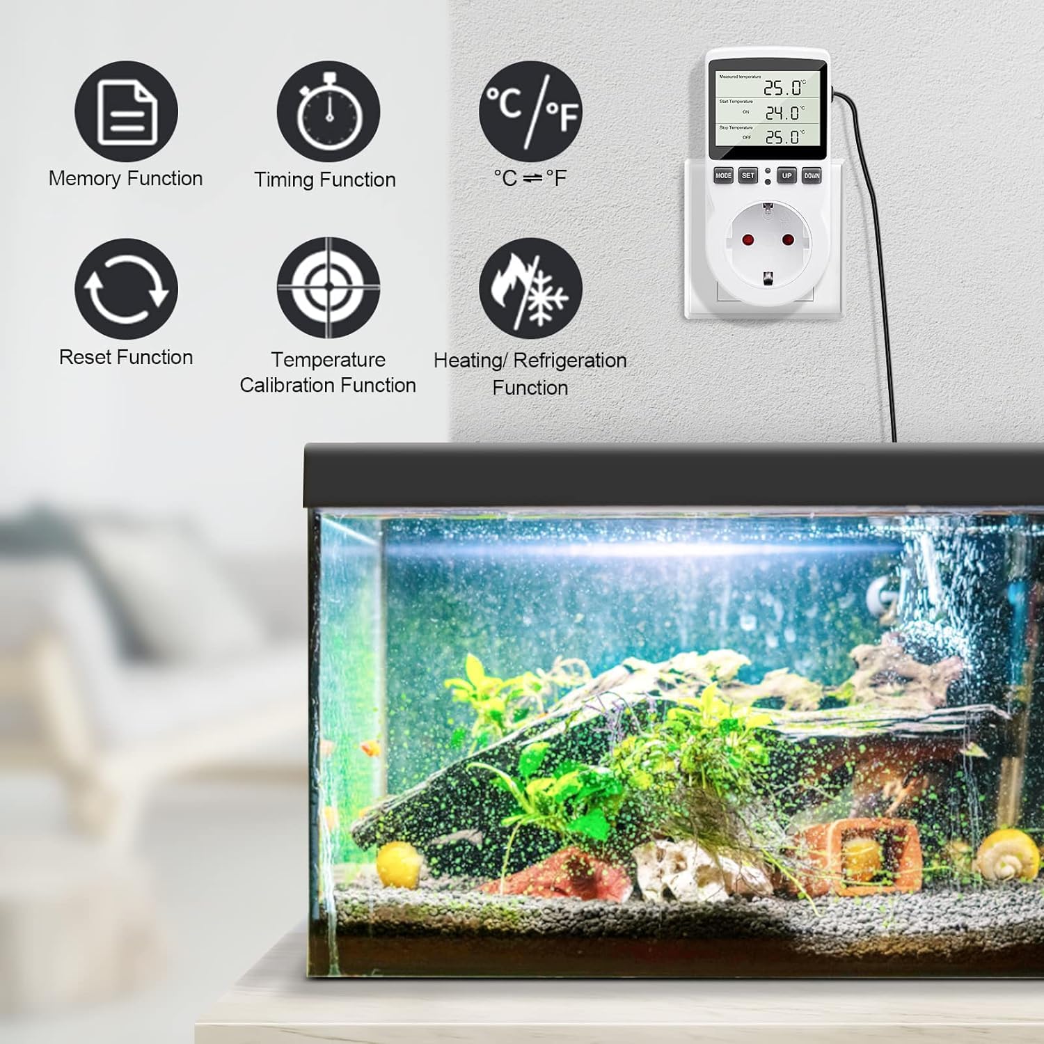 Snapklik Diymore Plug In Thermostat Temperature Controller