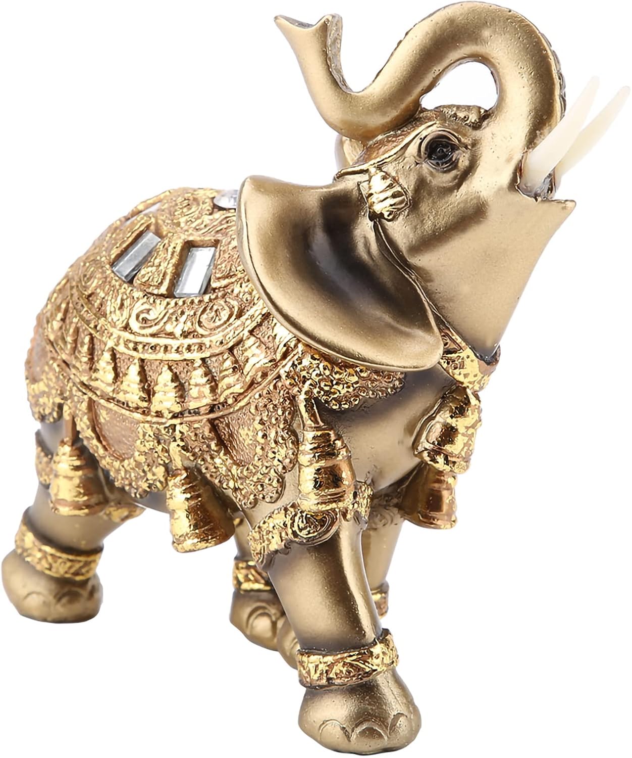 Estatua de elefante dorado, estatua de elefante vintage de Feng Shui ...