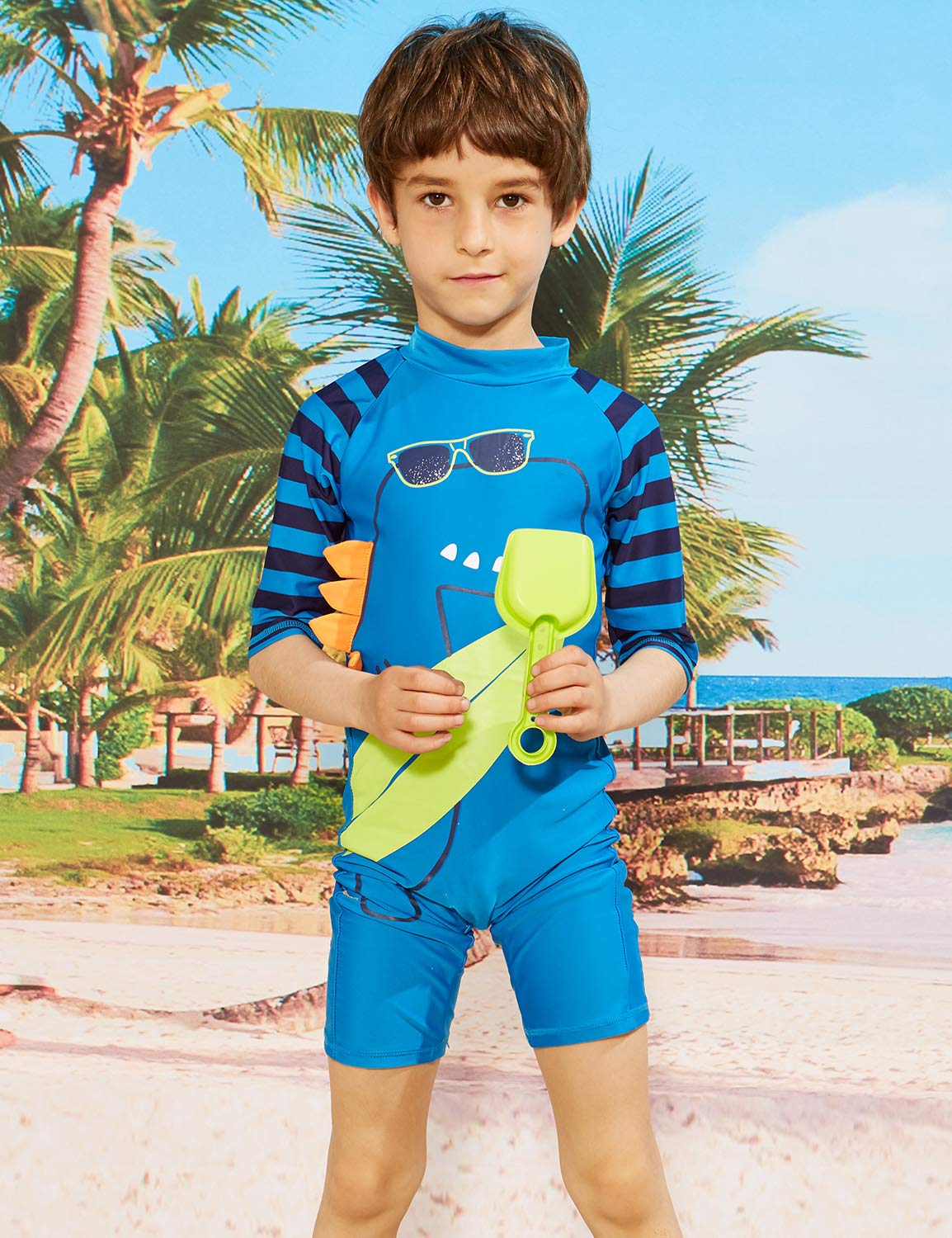 Snapklik.com : PHIBEE Boys One Piece Rash Guard Swimsuit Short Sleeve ...