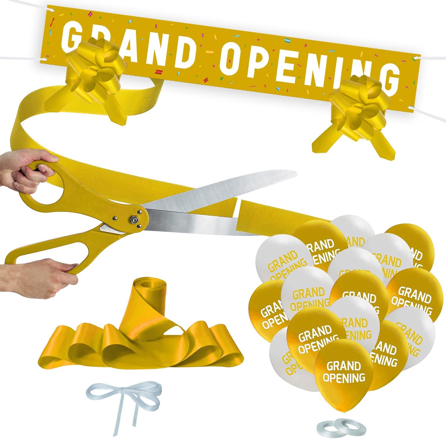 Amazon.com: Grand Opening Gold Ribbon Cutting Ceremony Kit - 25" Giant ...