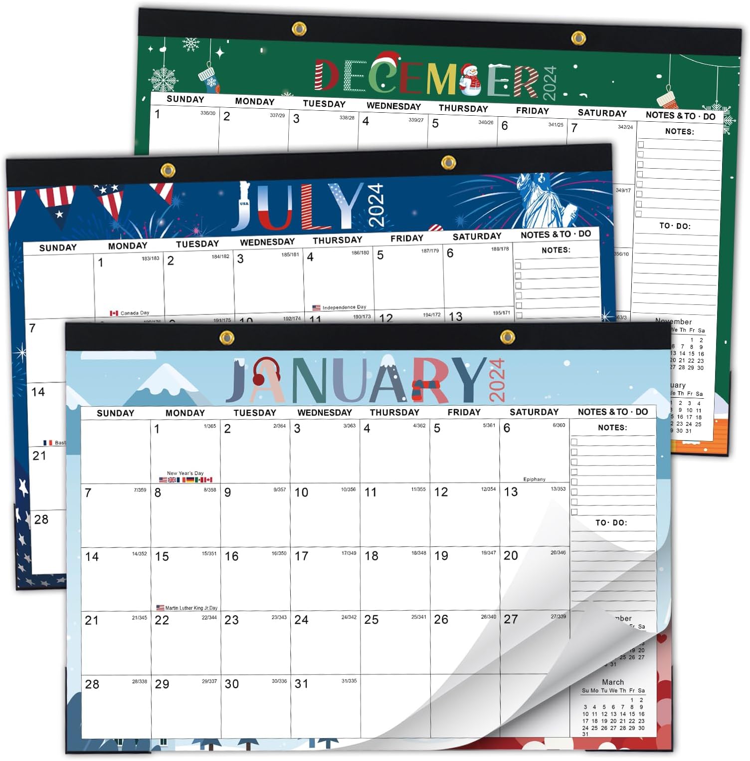 Amazon.com : Desk Calendar 2024-2025, Desk Calendar for Home Office ...