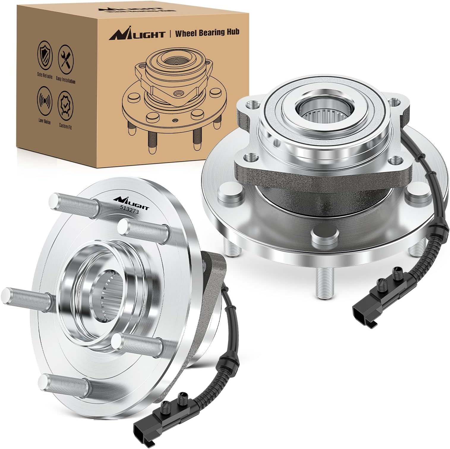 Amazon.com: PAROD 2pcs 513273 Front Wheel Hub & Bearing Assembly ...