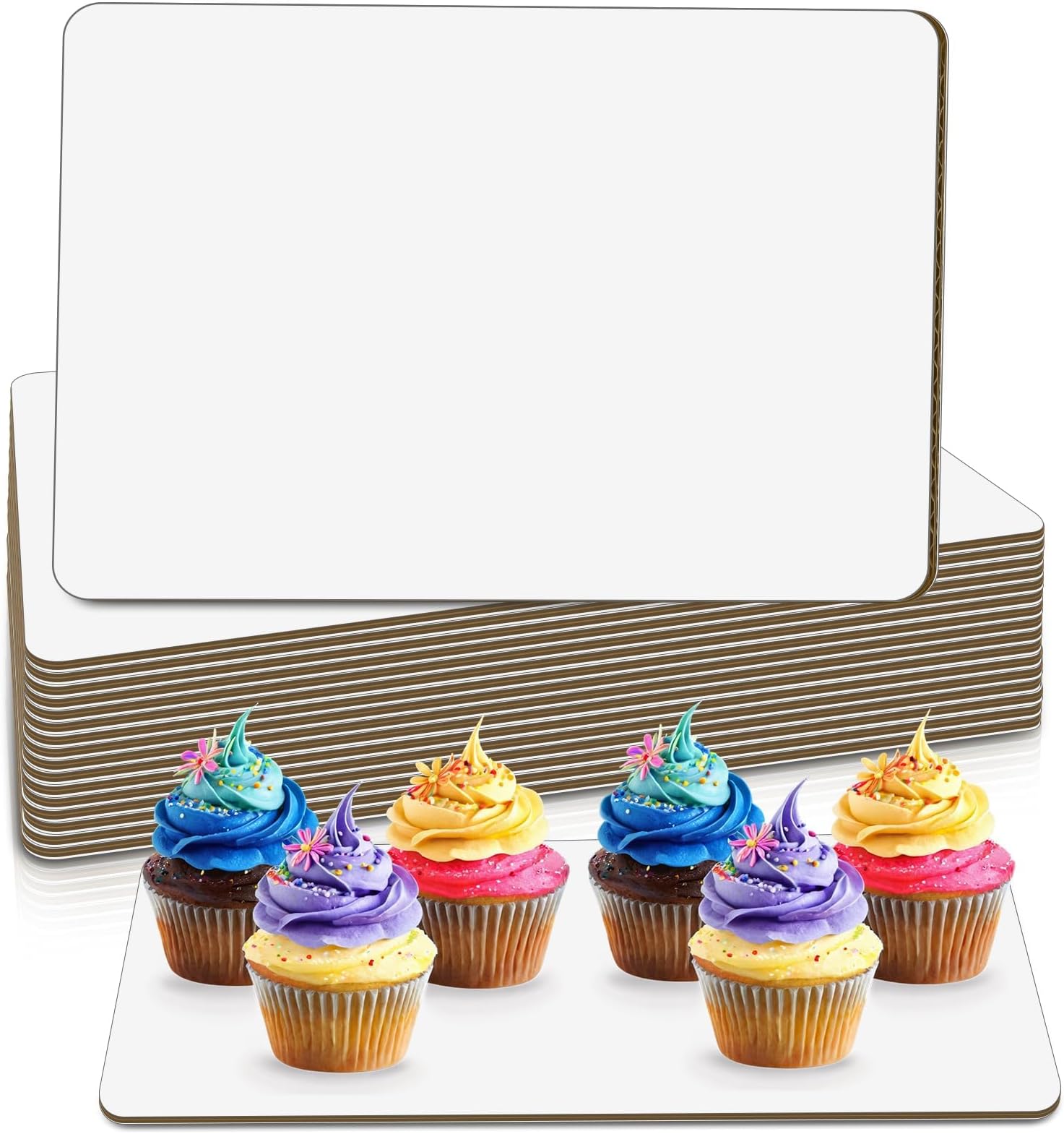 Amazon.com: JEUIHAU 20 PCS Gold Cake Board Rectangle, Quarter Sheet ...