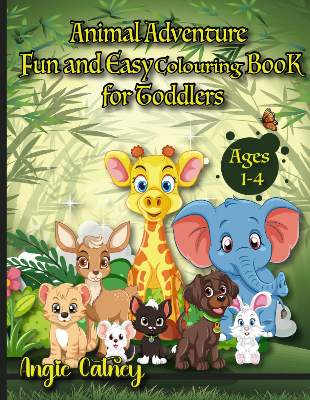 Animal Adventure Fun and Easy Colouring Book for Toddlers Ages 1-4 ...
