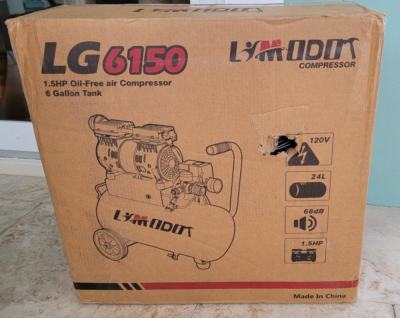 $42/mo - Finance Limodot 1.5 HP Air Compressor Portable, Ultra Quiet ...