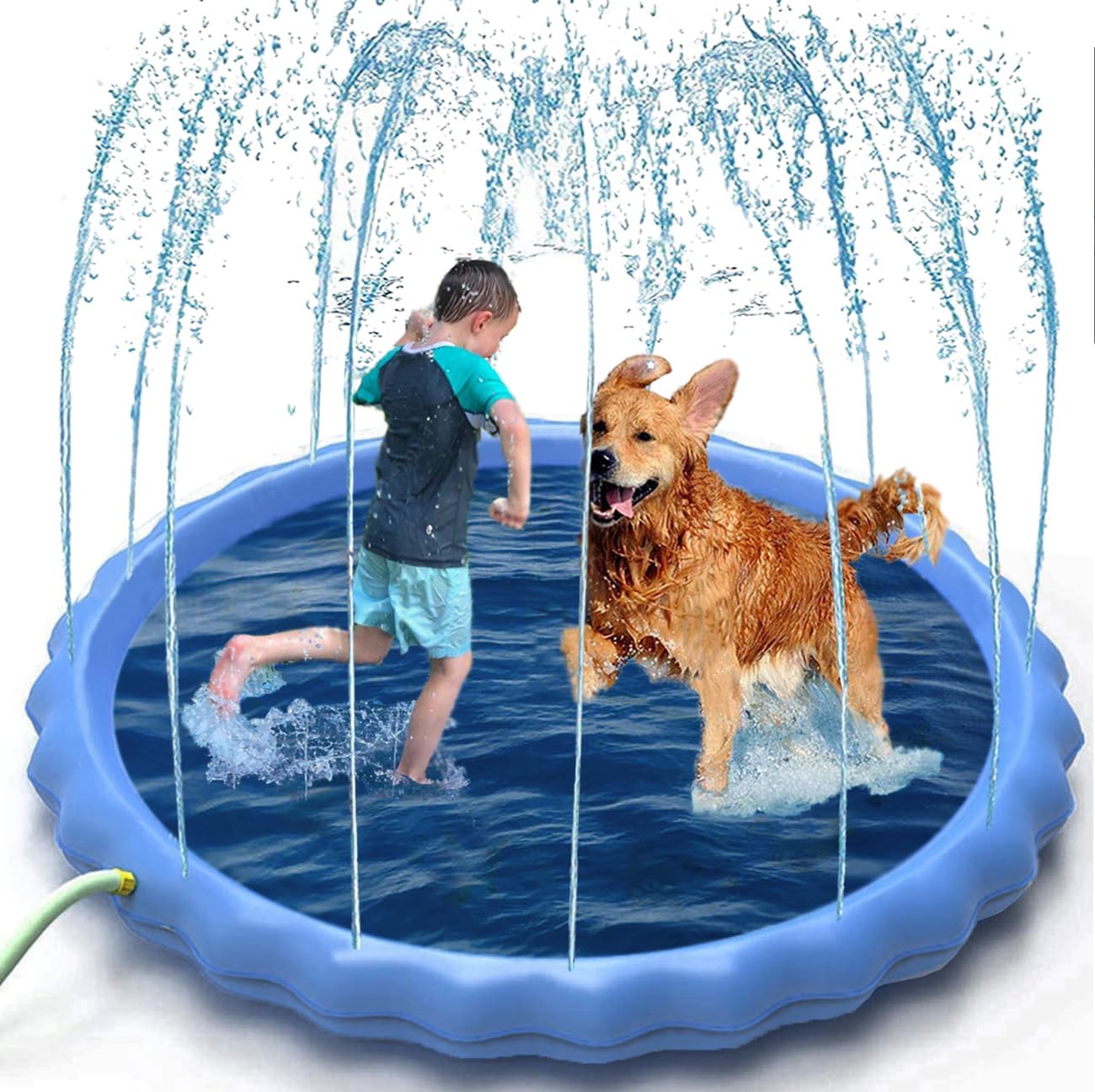 Paddling Pool for kids,39“Foldable Sprinkle and Splash Water Play Mat ...