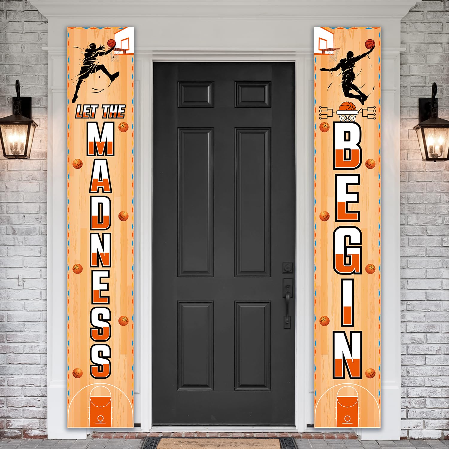 Large 71''x 12''Basketball Banner Porch Sign, Basketball Party ...