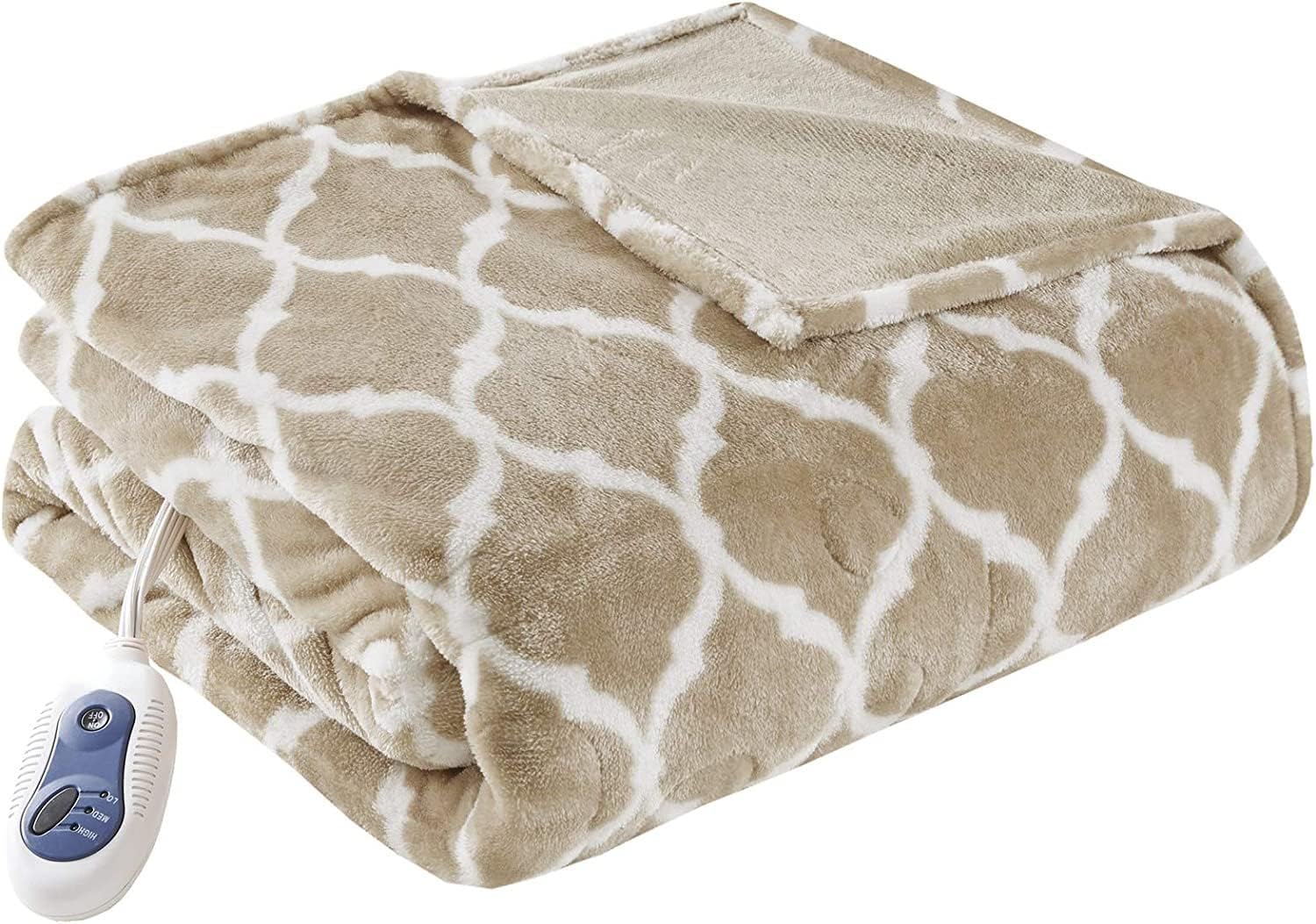 Amazon.com: DOCEN Plush Electric Blanket, Quick Heating, Automatic Off ...