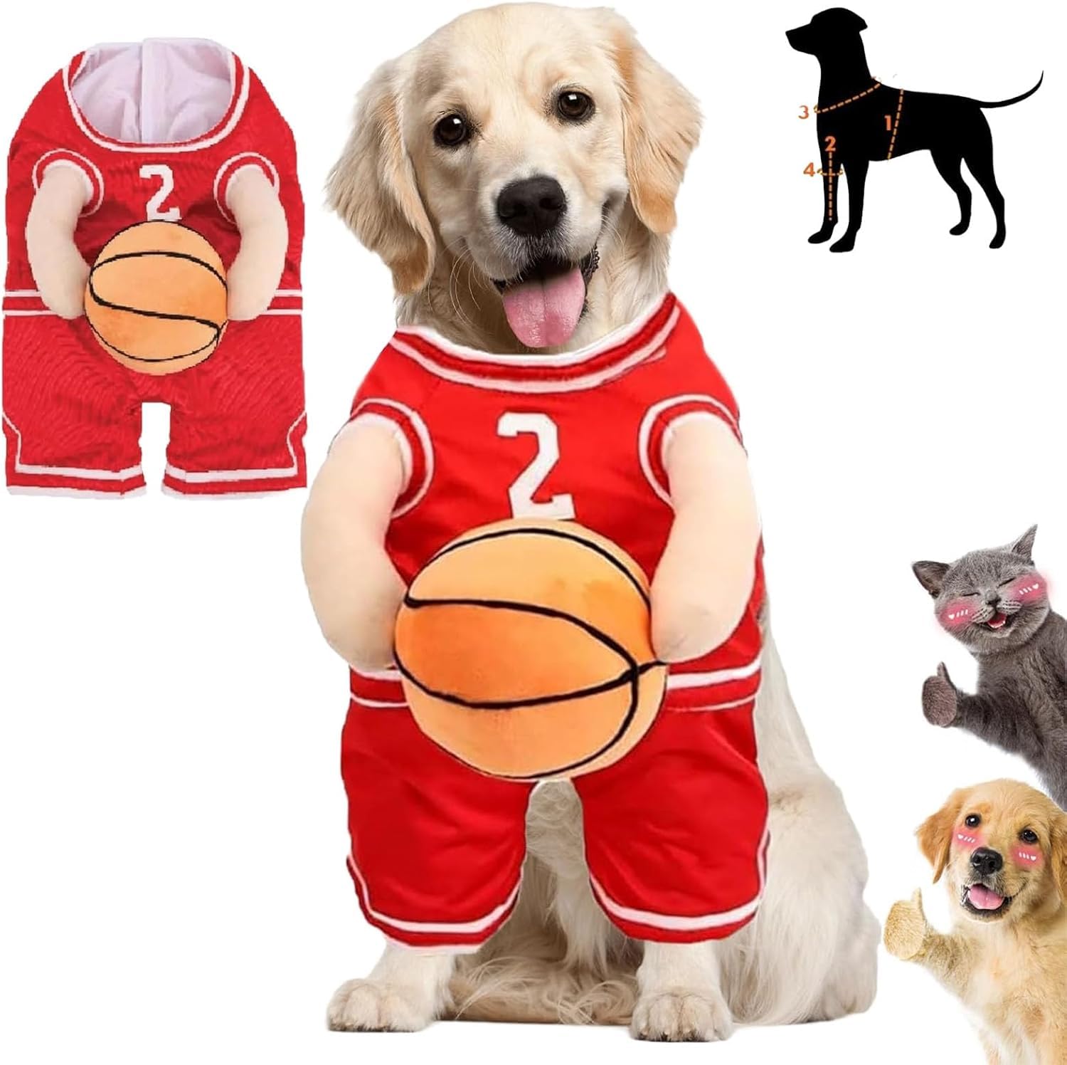 Dog Basketball Costume | Dog Basketball Costume with Ball, Disfraz de ...