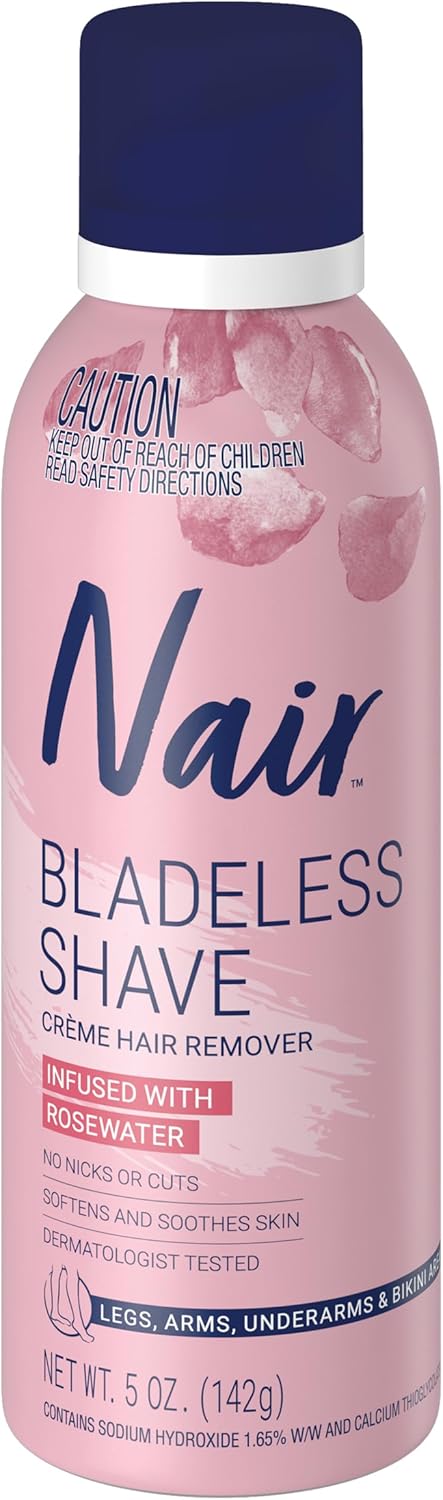 Nair Bladeless Shave Rosewater Hair Removal Cream - Softens and Soothes ...