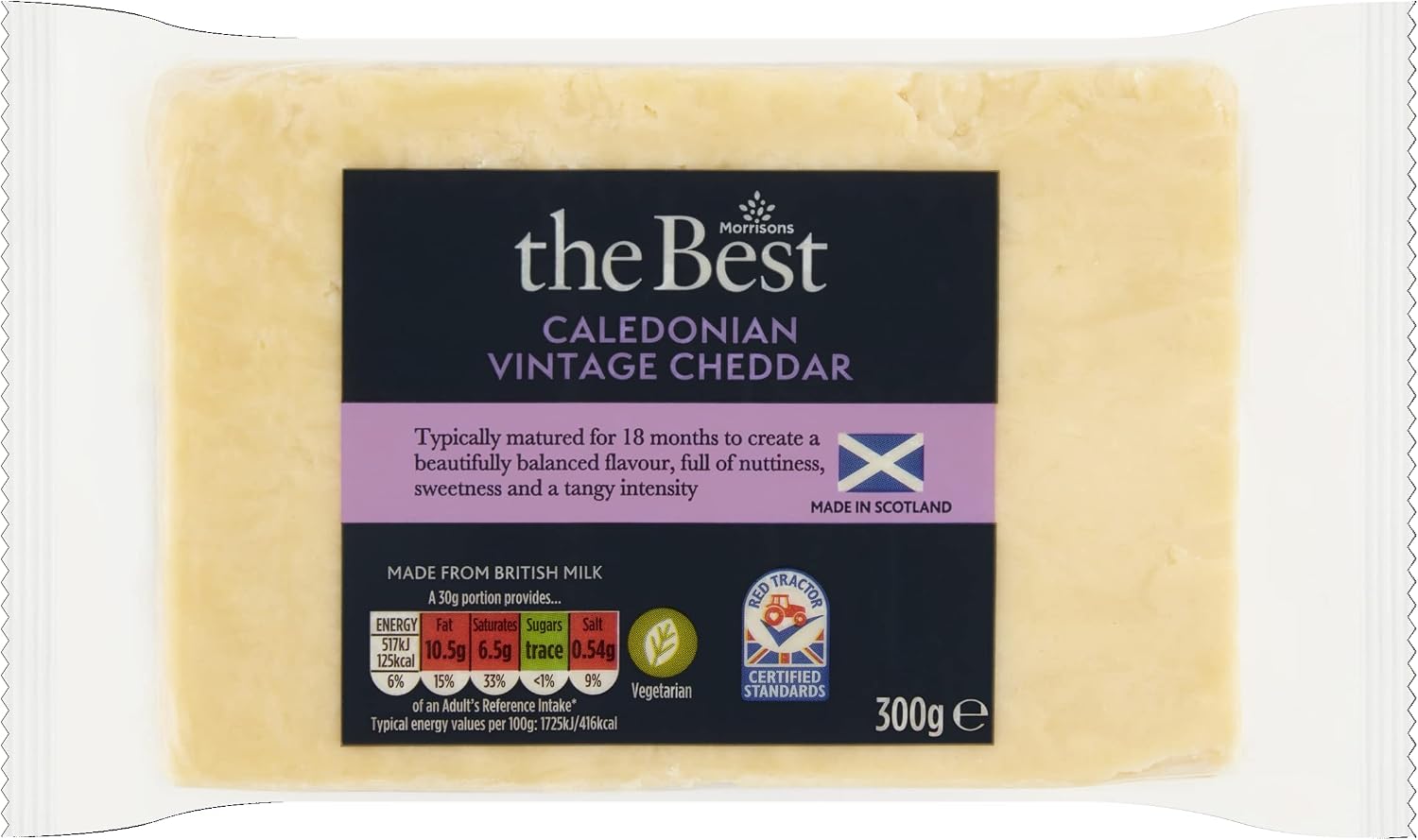 Morrisons The Best Caledonian Vintage Cheddar 300g : Amazon.co.uk: Grocery